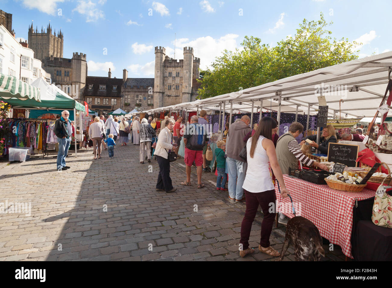 Wells market, the Marketplace, Wells Somerset England UK Stock Photo ...