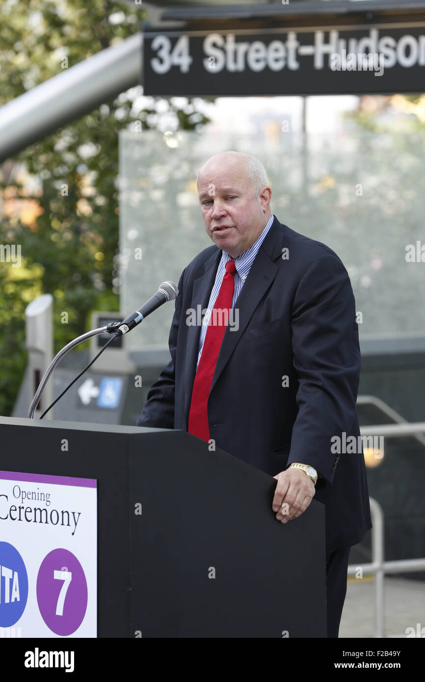 Manhattan, New York, USA. 13th Sep, 2015. MTA Chairman and CEO Thomas ...