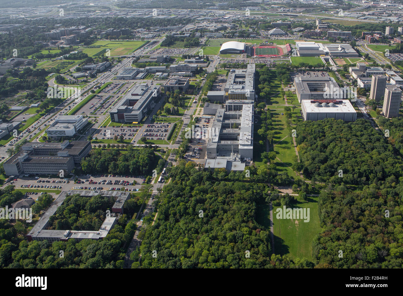 Universite Laval university is pictured in this aerial photo in Quebec ...