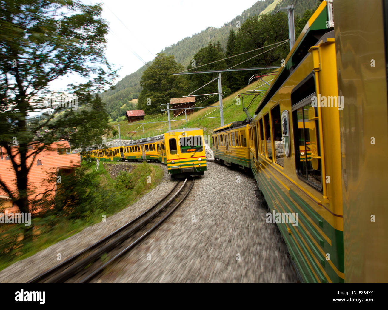 famous train to Jungfrau station in Switzerland Stock Photo - Alamy