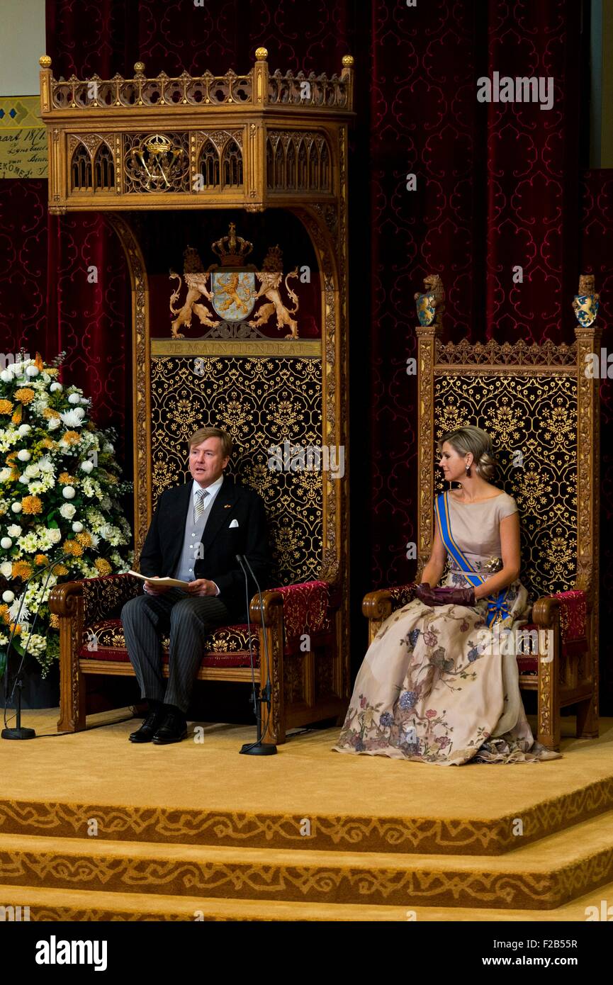 The Hague, The Netherlands. 15th Sep, 2015. King Willem-Alexander and ...
