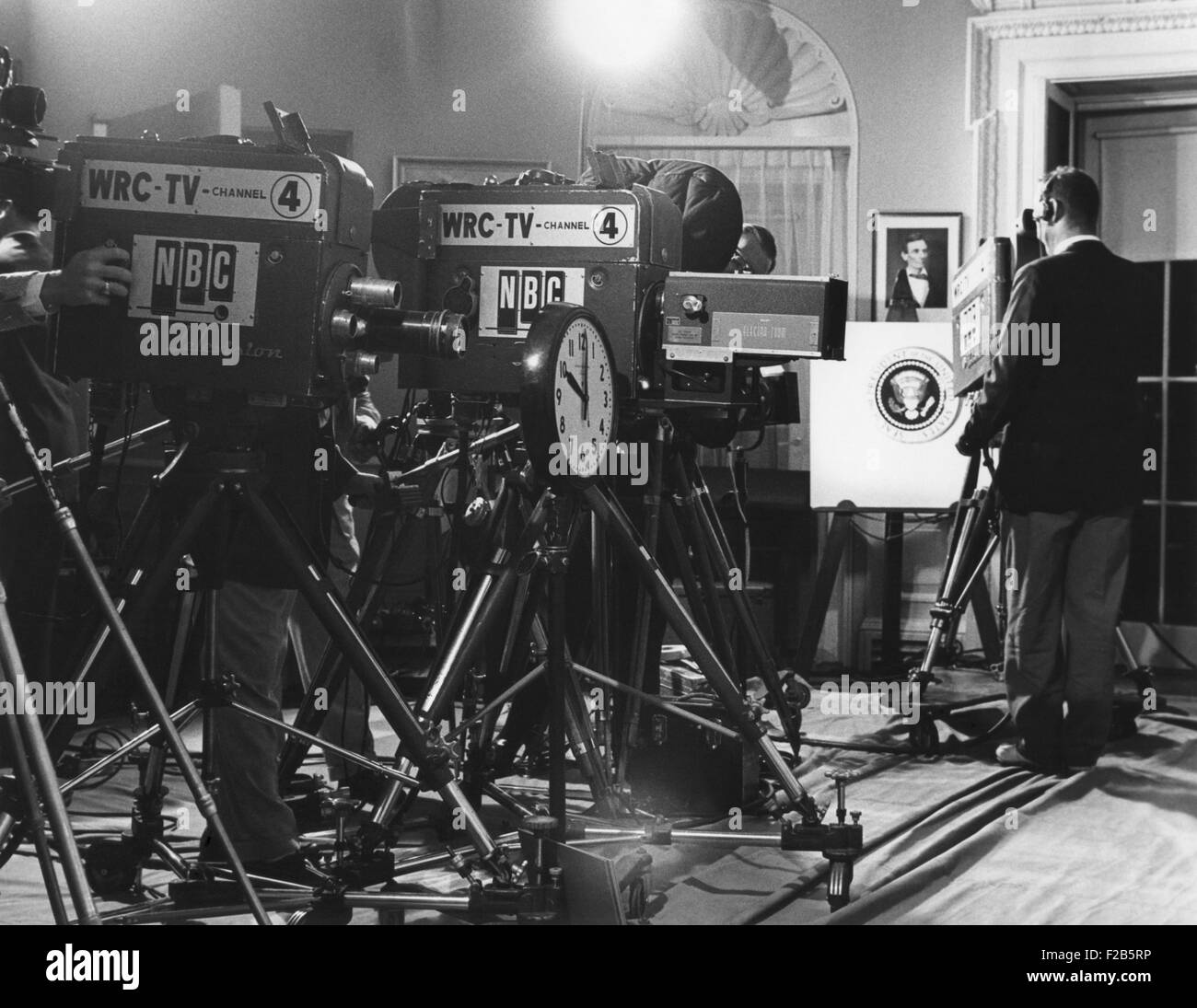 Broadcast television cameras Black and White Stock Photos & Images - Alamy