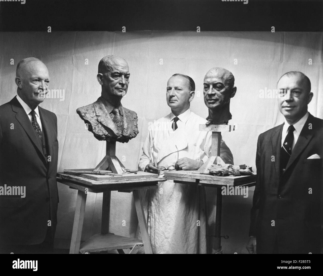 President Eisenhower and Former Governor Harold Stassen next to their ...
