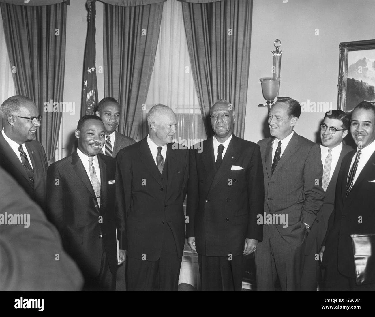 President Eisenhower with civil rights leaders. Earlier they discussed ...