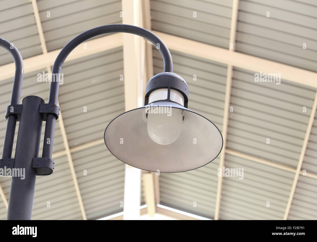 close up of the lamppost with roof background Stock Photo - Alamy