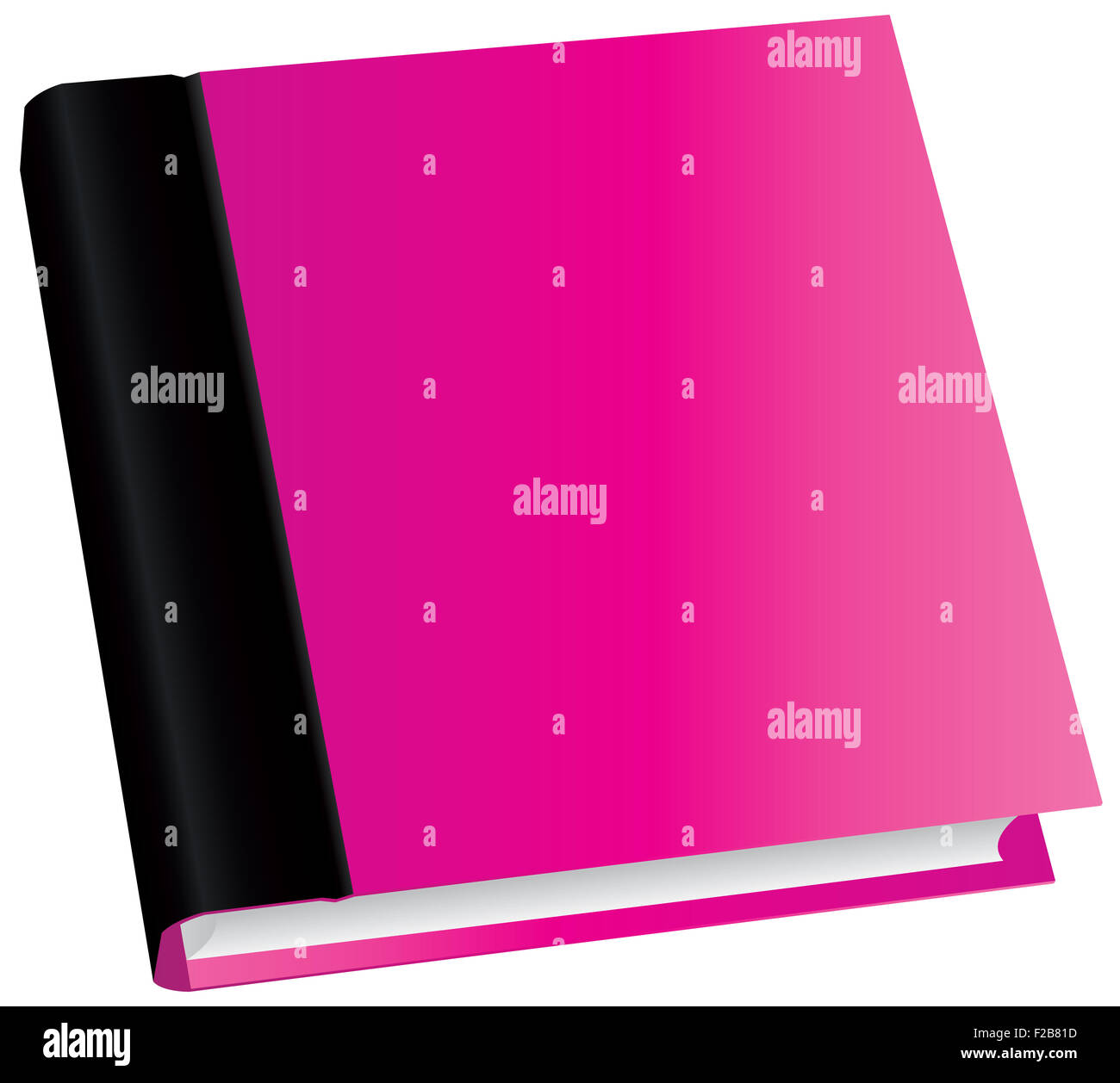 Illustration of classic pink book in front view isolated on white ...