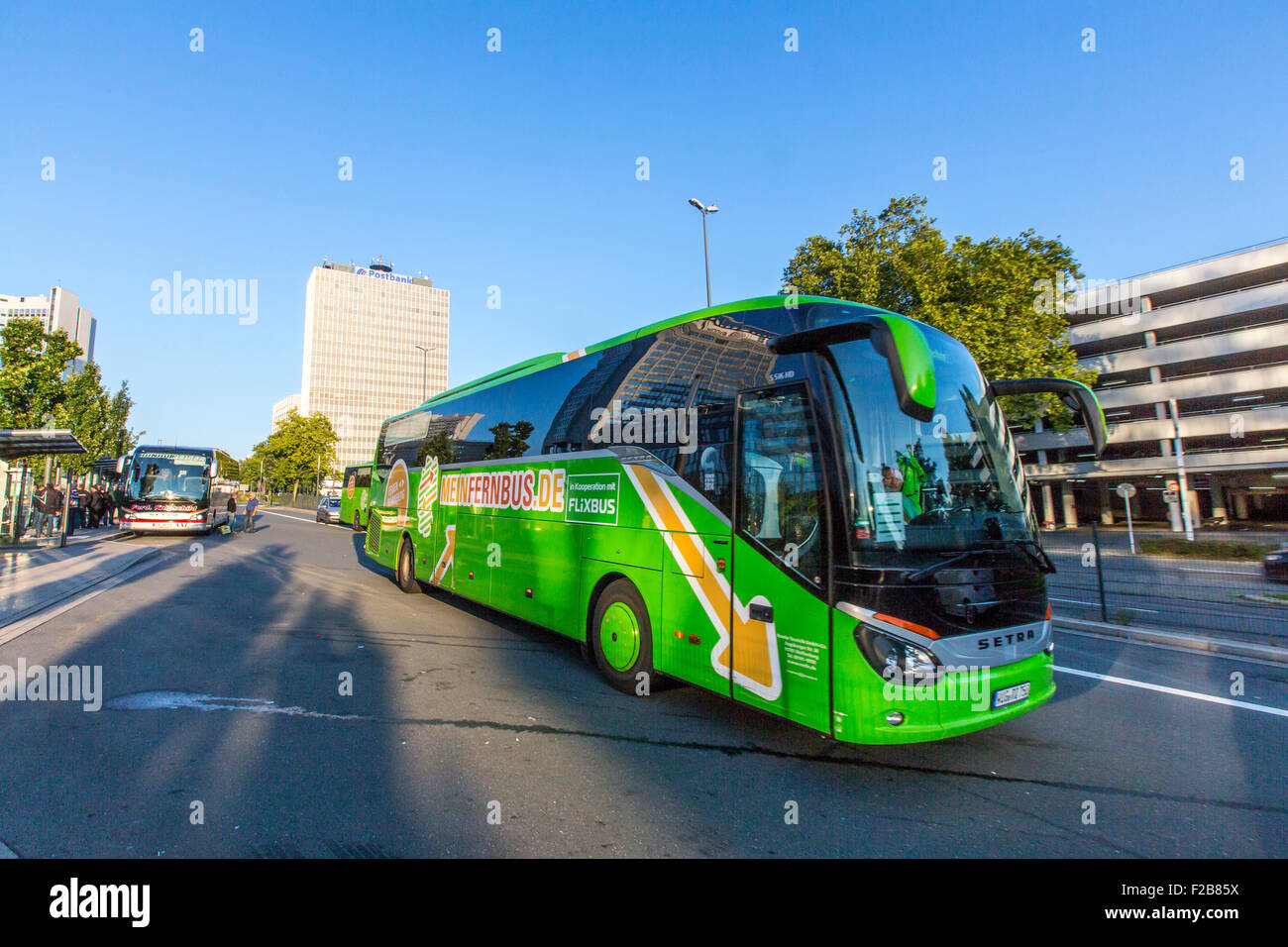 Bus station for long distance bus lines, Essen, Germany Stock Photo - Alamy