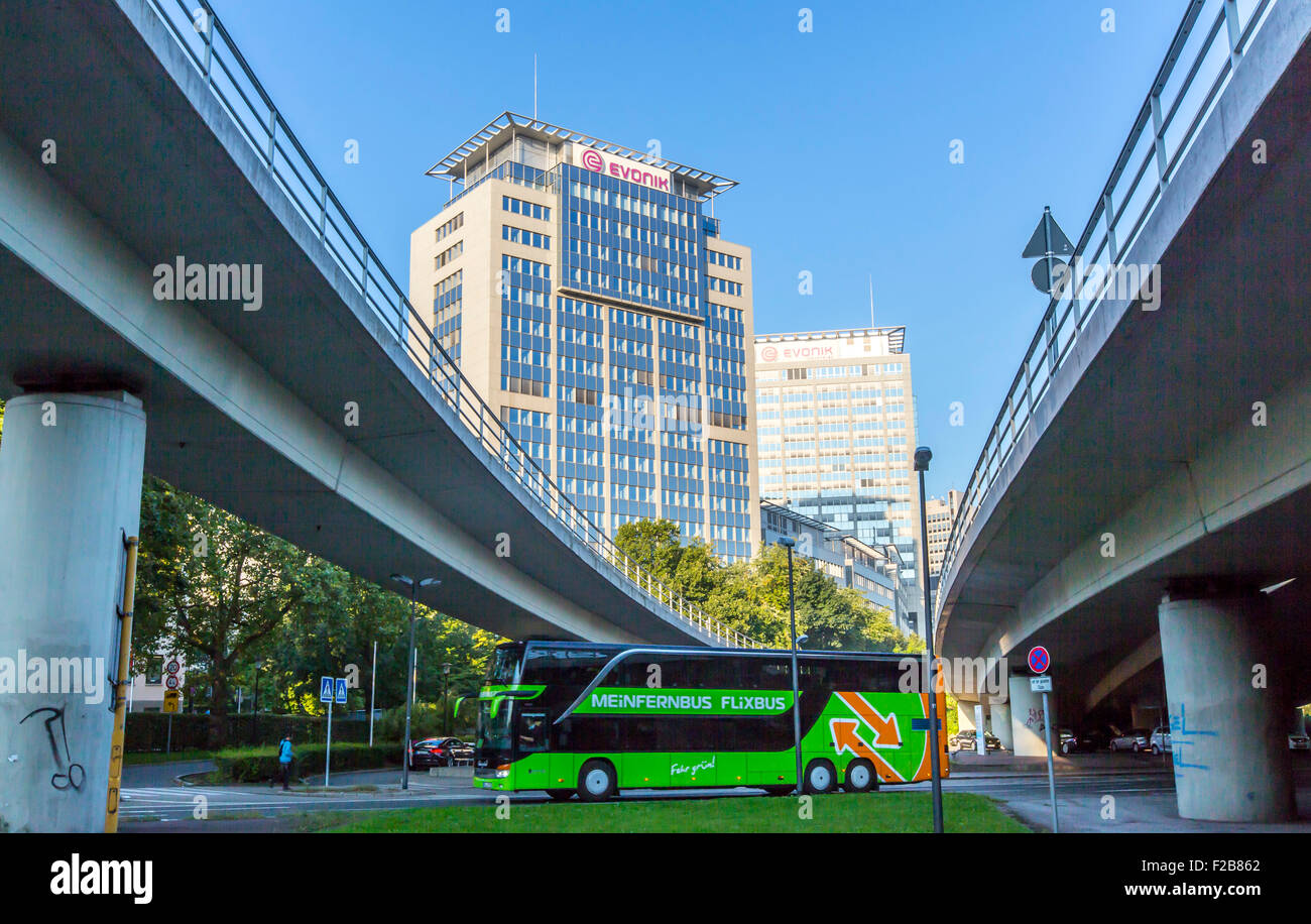 Bus station for long distance bus lines, Essen, Germany Stock Photo - Alamy