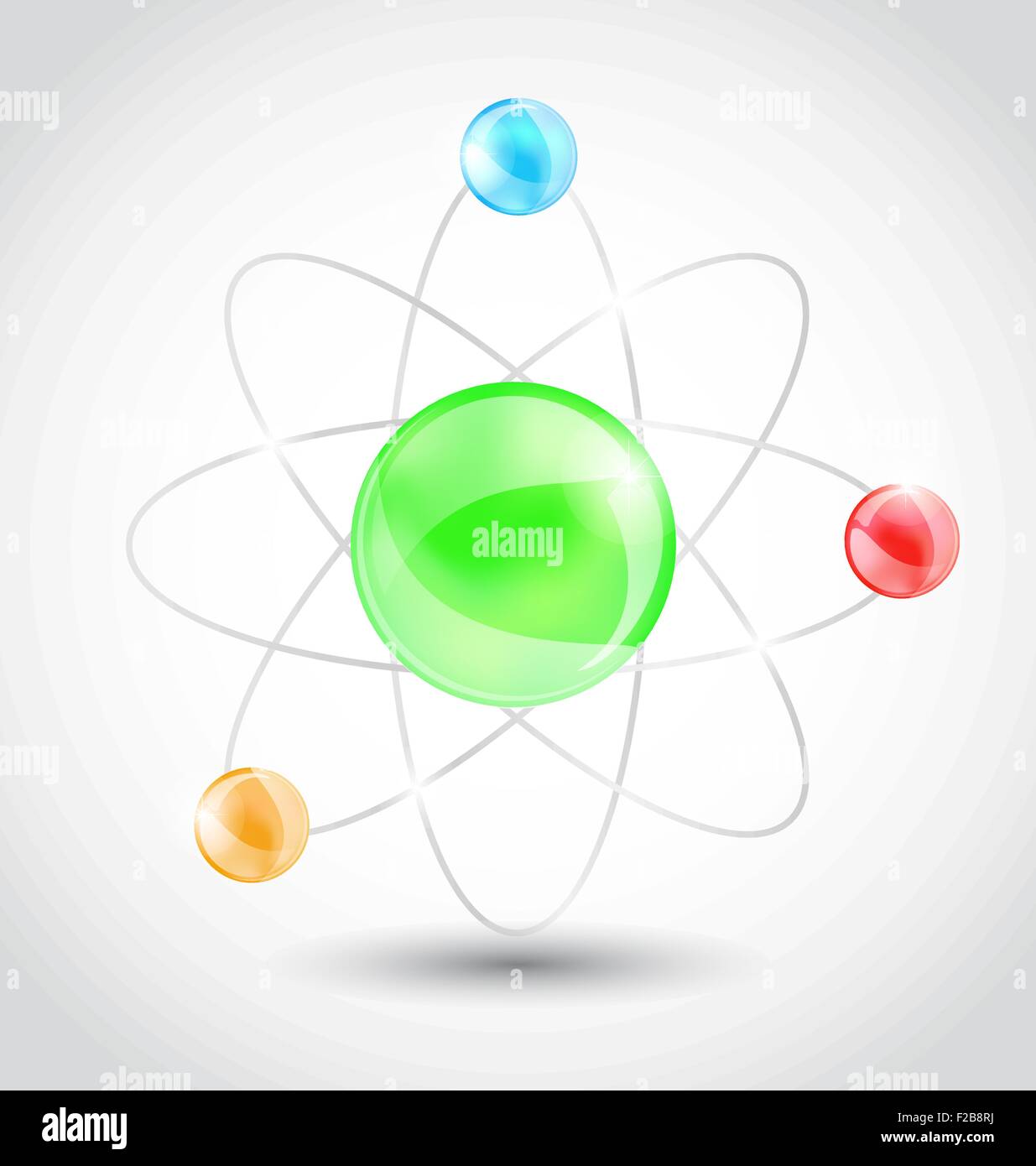 Atom symbol isolated on white background Stock Vector Image & Art - Alamy