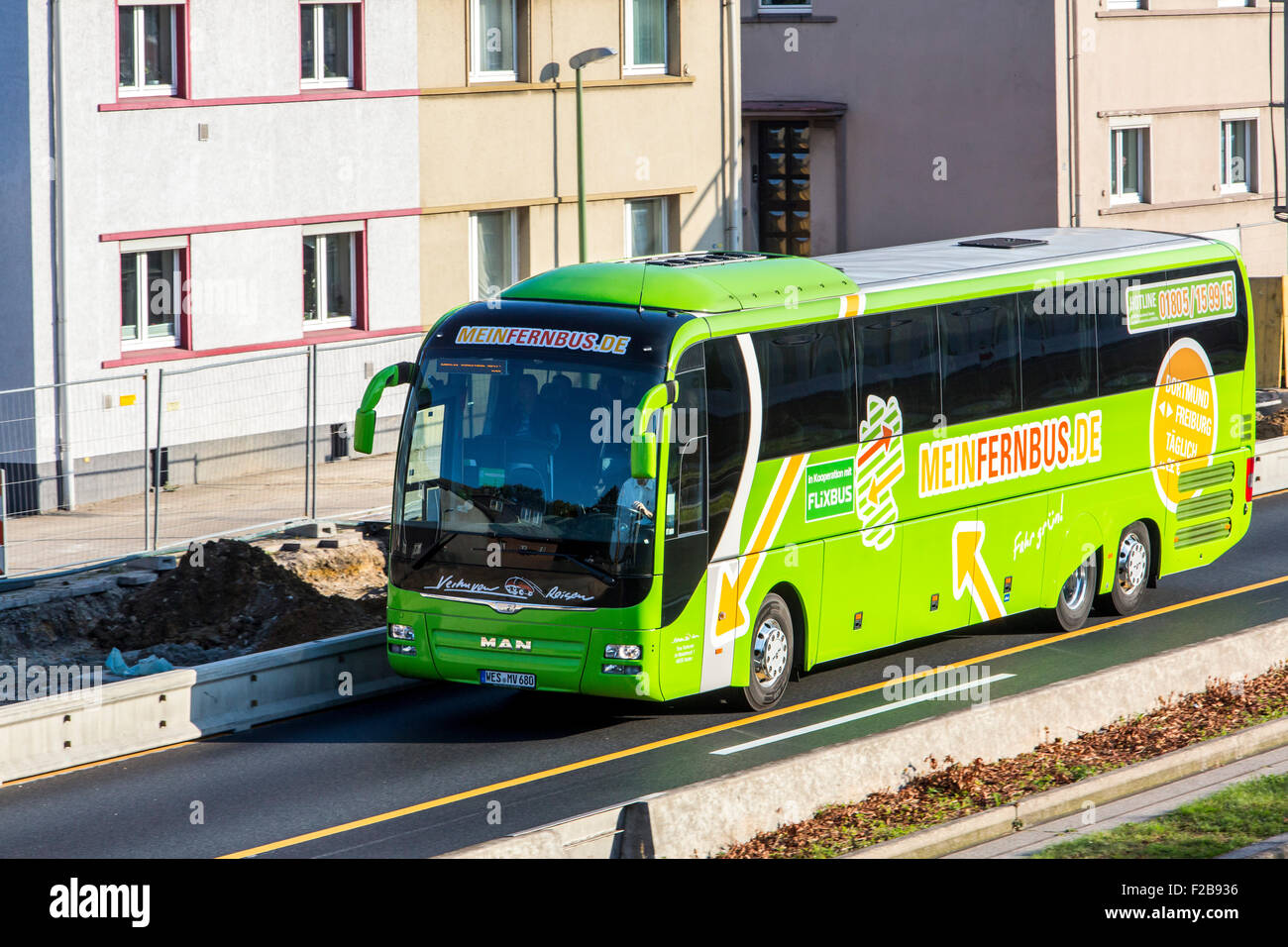 Bus station for long distance bus lines, Essen, Germany Stock Photo - Alamy