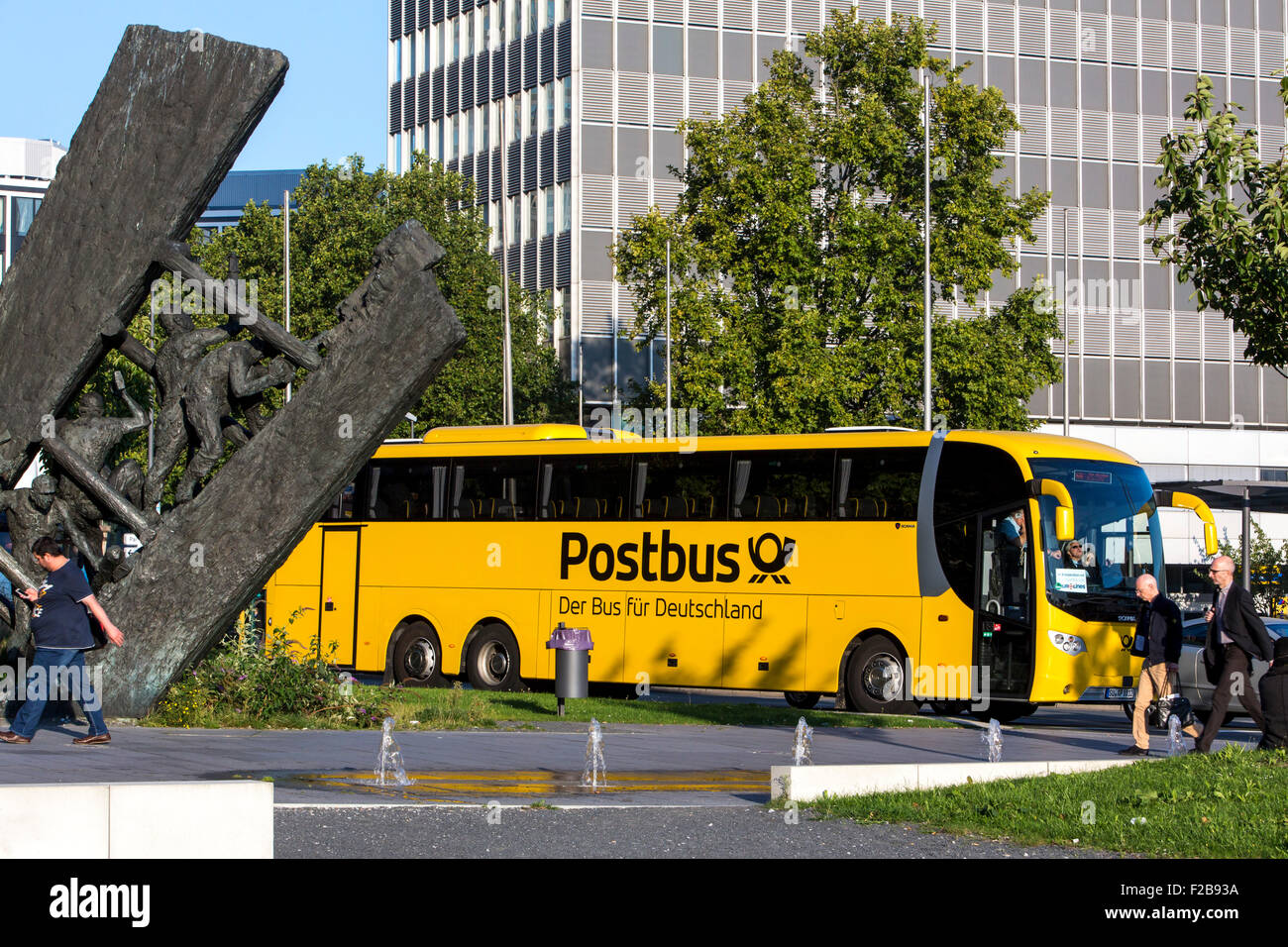 Bus station for long distance bus lines, Essen, Germany Stock Photo - Alamy