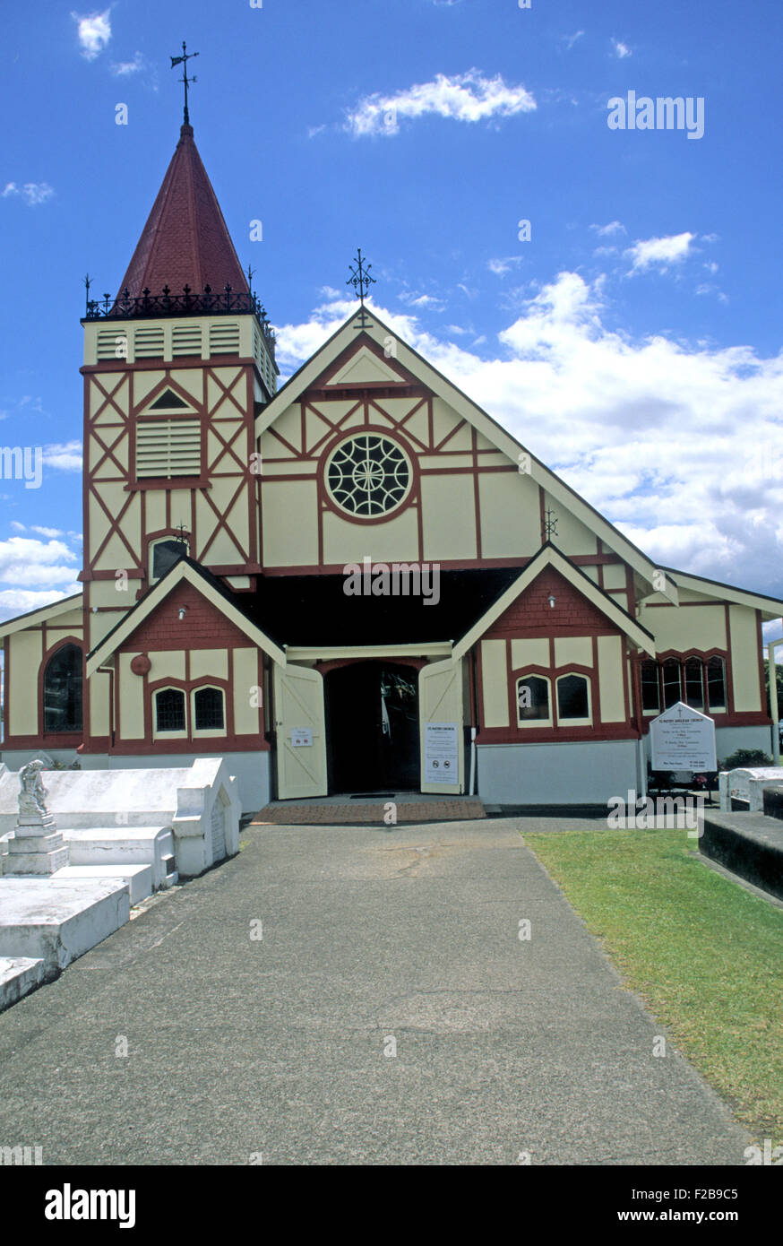 Anglican Church Rotorua New Zealand High Resolution Stock Photography ...