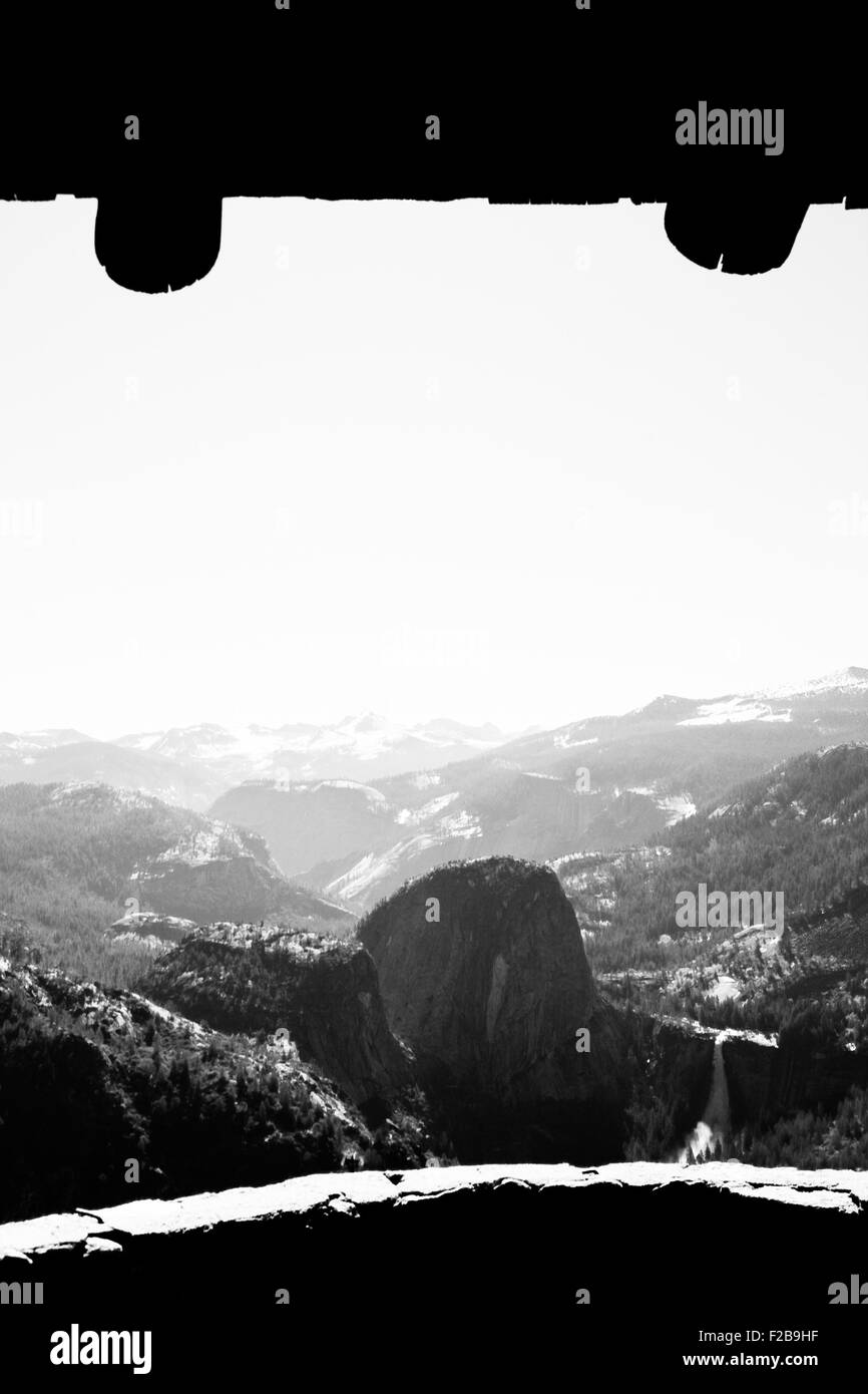 Valley viewed through from an observation point, Glacier Point ...