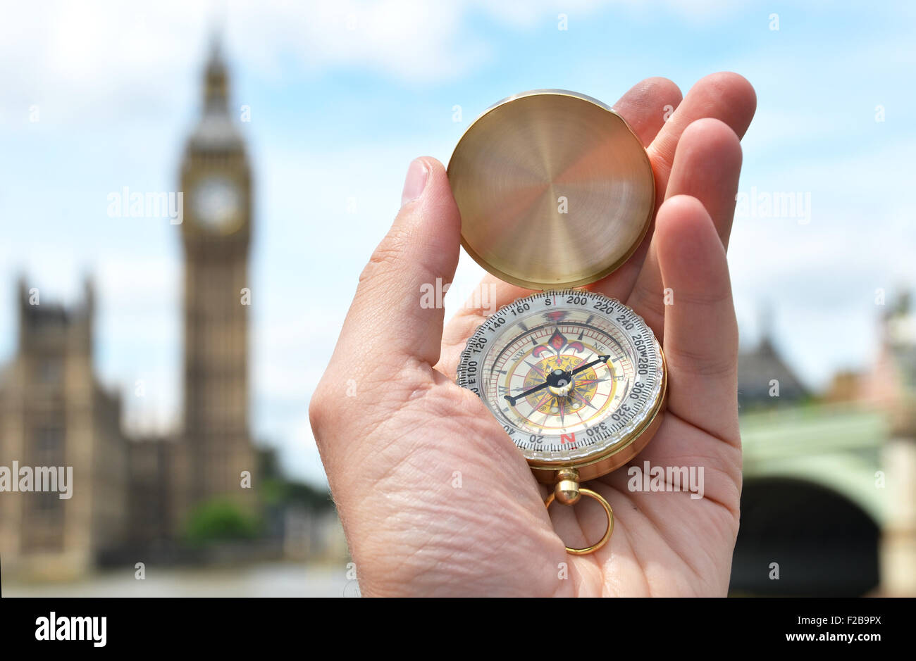 Old map london compass hi-res stock photography and images - Alamy
