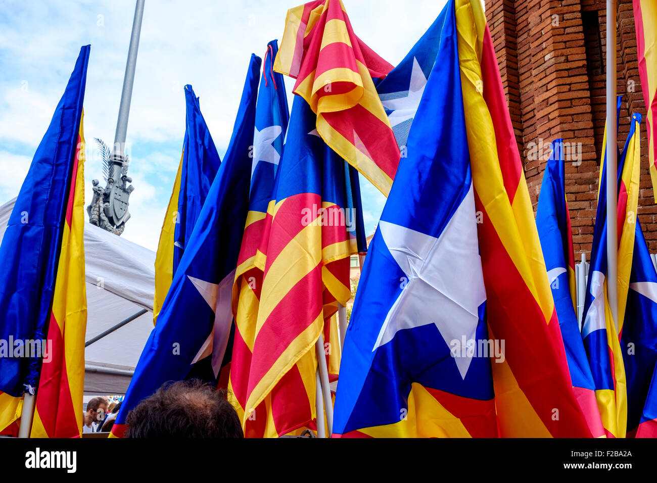 Catalonian Independence flags - the Estelada Stock Photo - Alamy