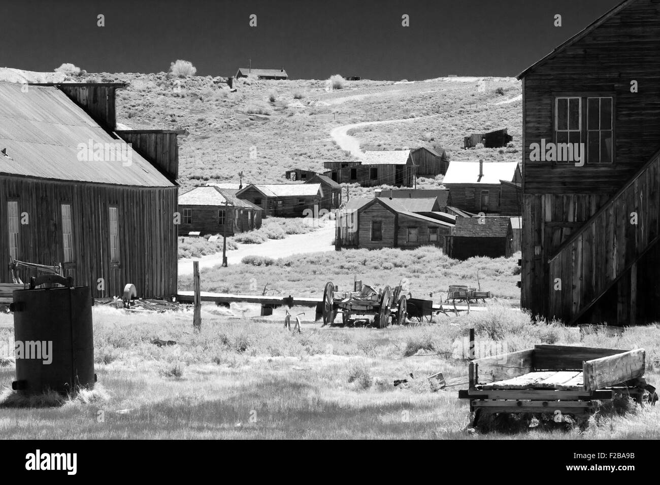 Abandoned gold mining ghost town, Bodie State Historic Park, California ...
