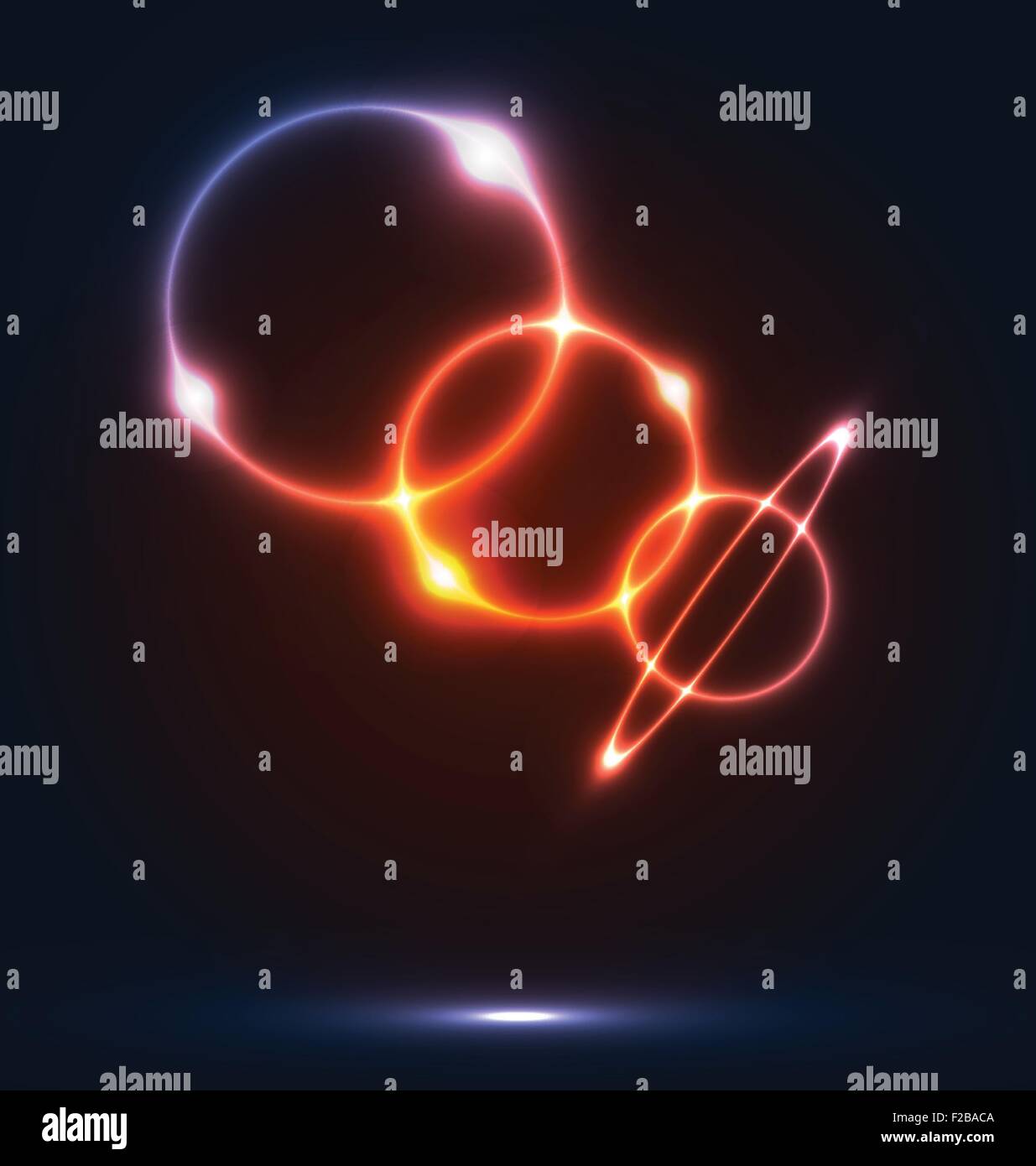 Colorful round bubbles with light effects, abstract background Stock ...