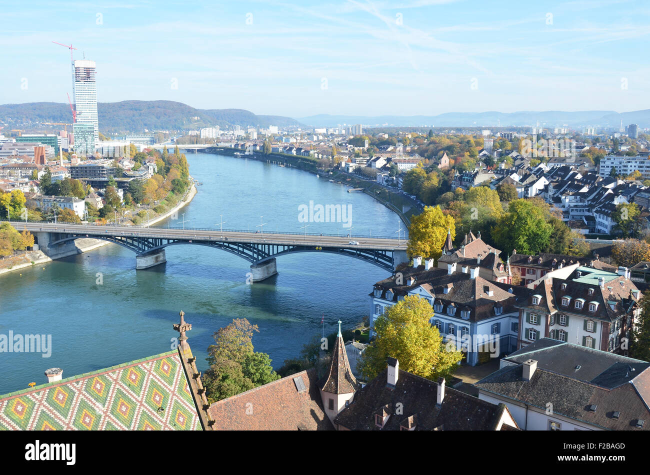 Basel from top Stock Photo - Alamy
