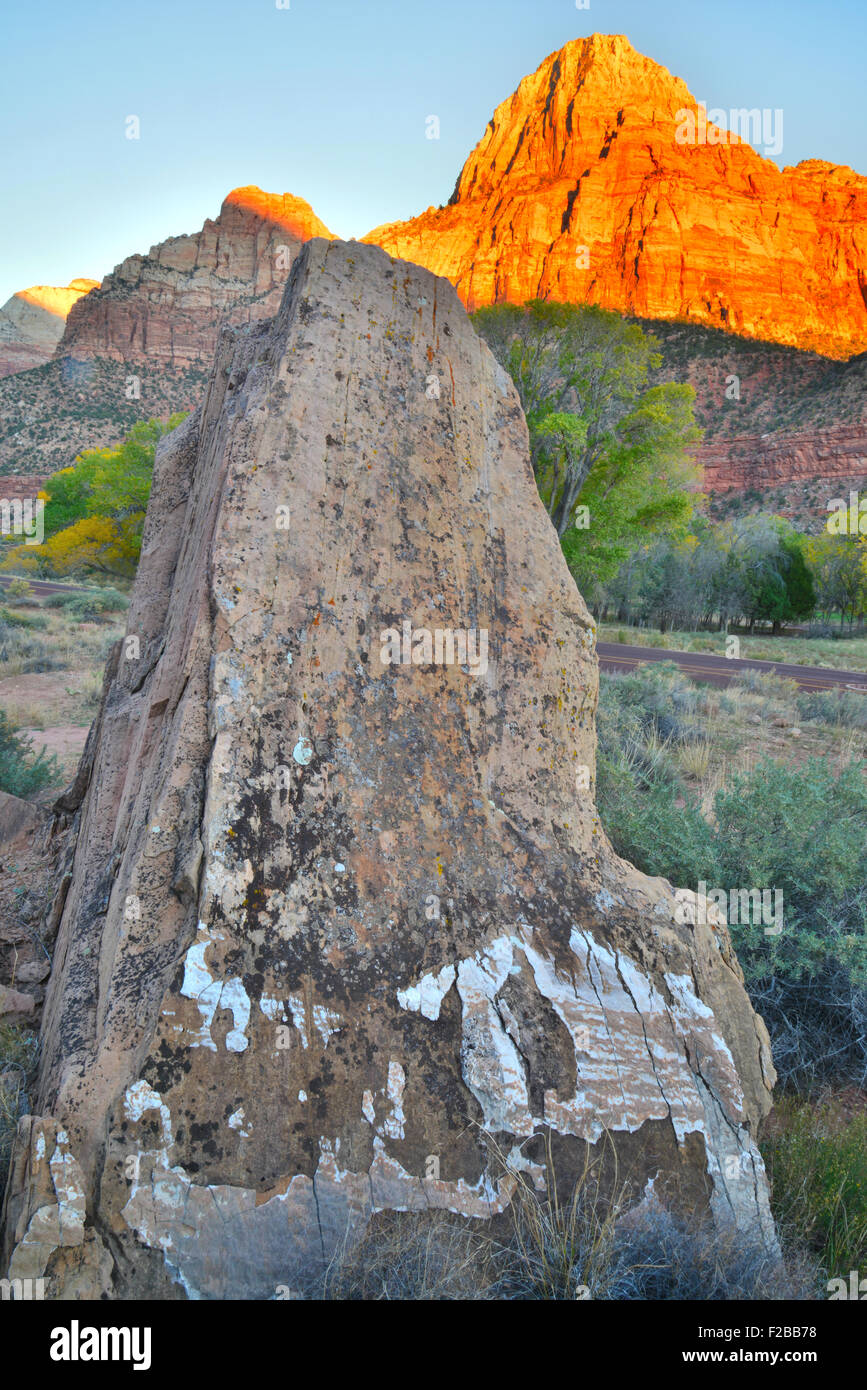 Fall color in Zion Canyon of Zion National Park in Southwestern Utah ...
