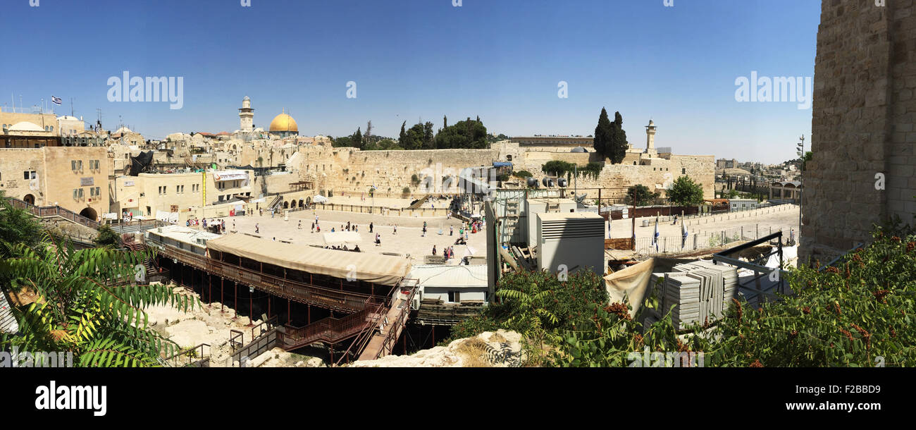 Israel, Holy Land, pilgrimage: panoramic view of the Old City of ...