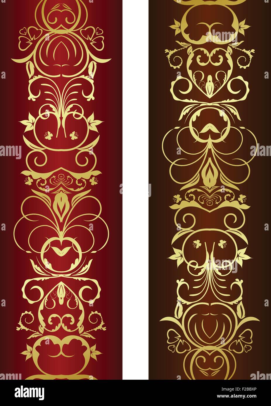 Vertical floral ornament Stock Vector Image & Art - Alamy