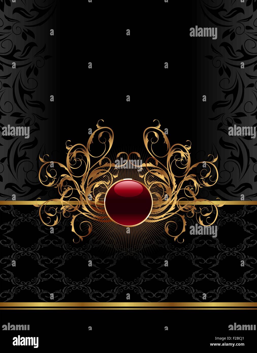 golden ornate frame for design Stock Vector Image & Art - Alamy