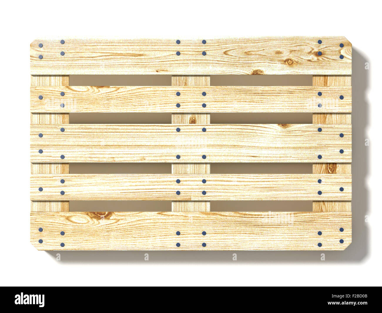 Euro pallet. Top view. 3D render illustration isolated on white ...