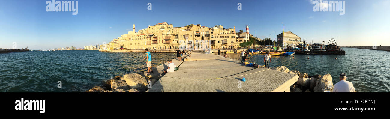 Israel, Middle East: panoramic view of the Old City of Jaffa seen from ...