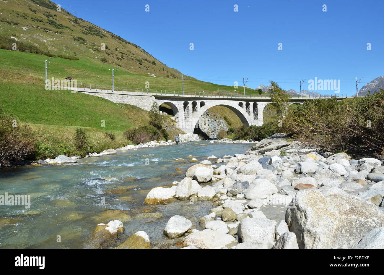 Switzerland train bridge hi-res stock photography and images - Alamy
