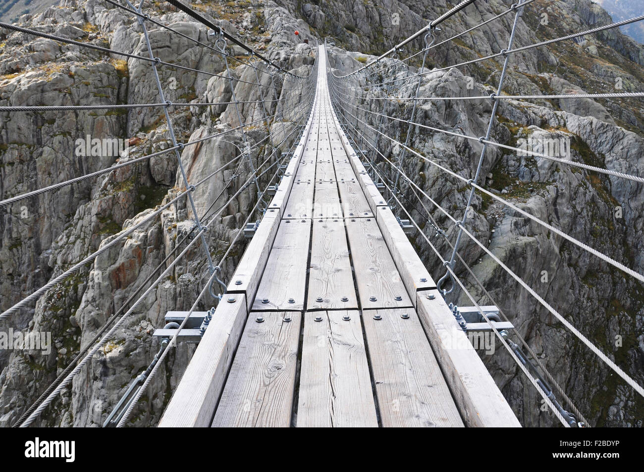 Trift Bridge, the longest 170m pedestrian-only suspension bridge in the ...