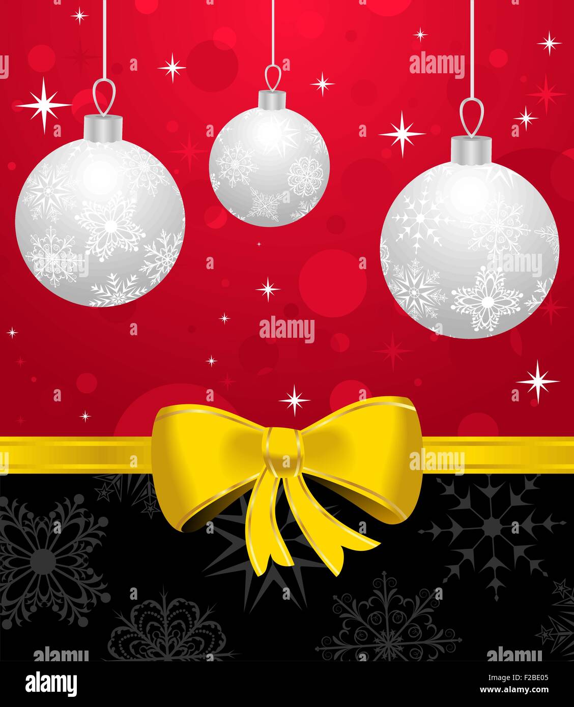 Christmas card or background with set balls Stock Vector Image & Art ...