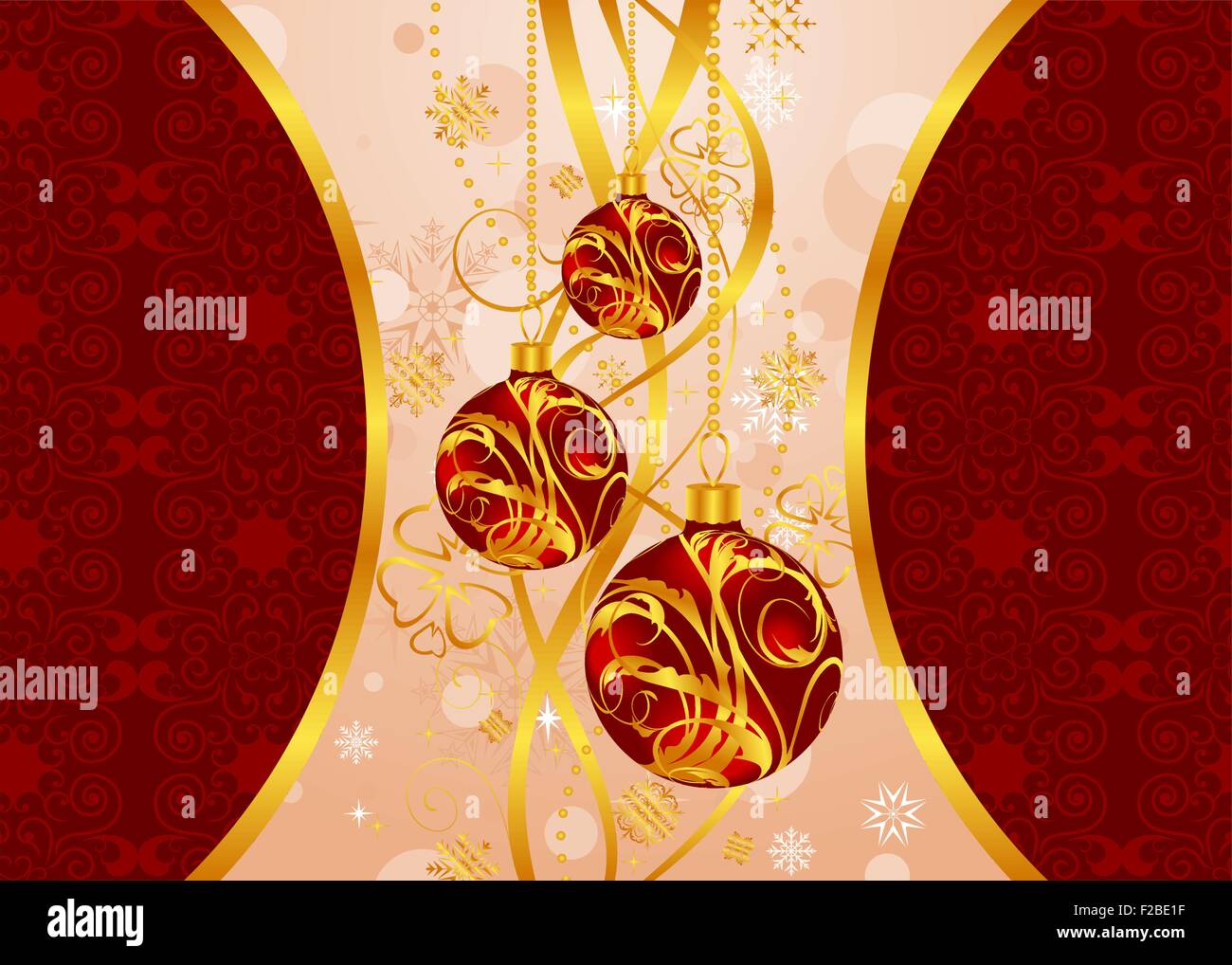 Christmas background with set balls Stock Vector Image & Art - Alamy