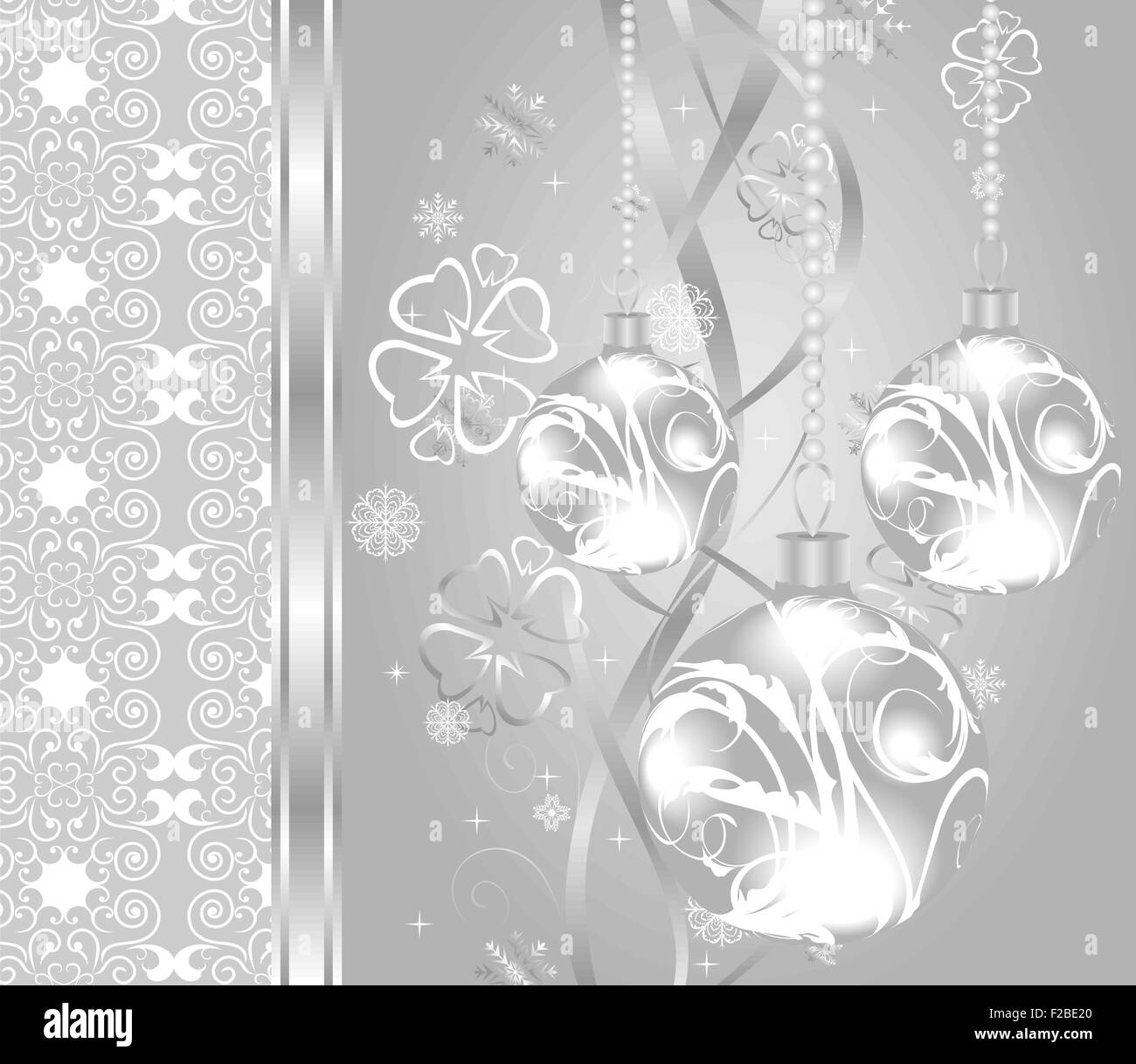 Elegant christmas background snowflake Black and White Stock Photos ...