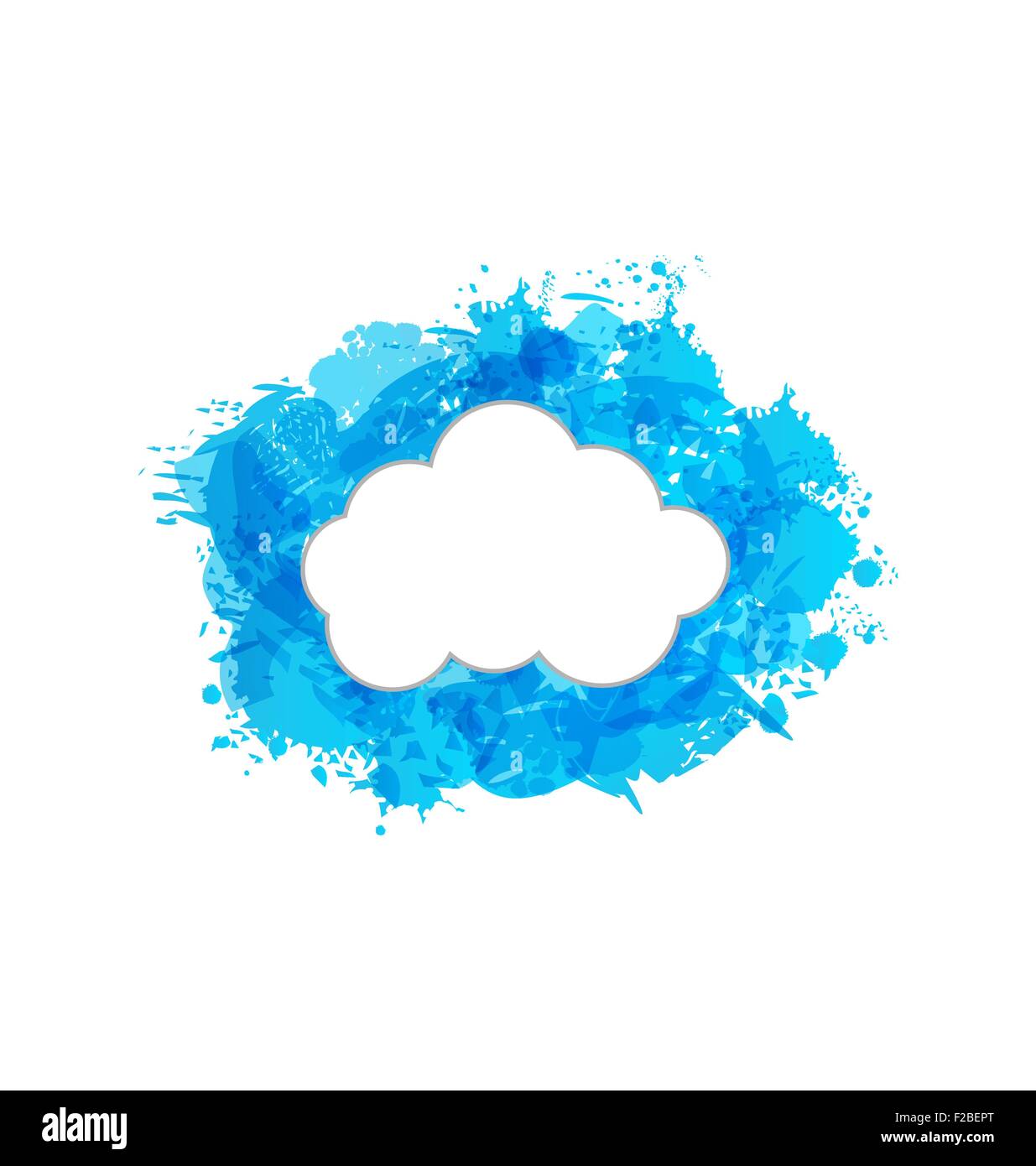 Blue paint cloud isolated Stock Vector Images - Alamy