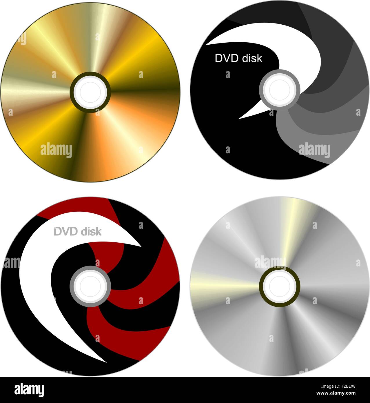 Realistic illustration set DVD disk with both sides Stock Vector Image ...