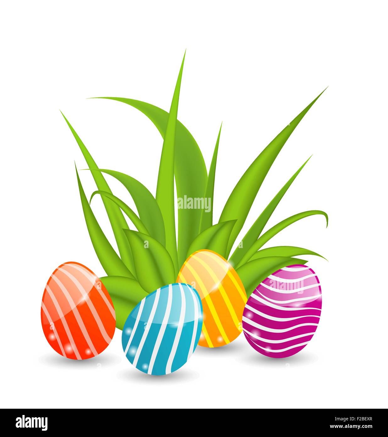 Easter background with traditional colorful eggs Stock Vector Image ...