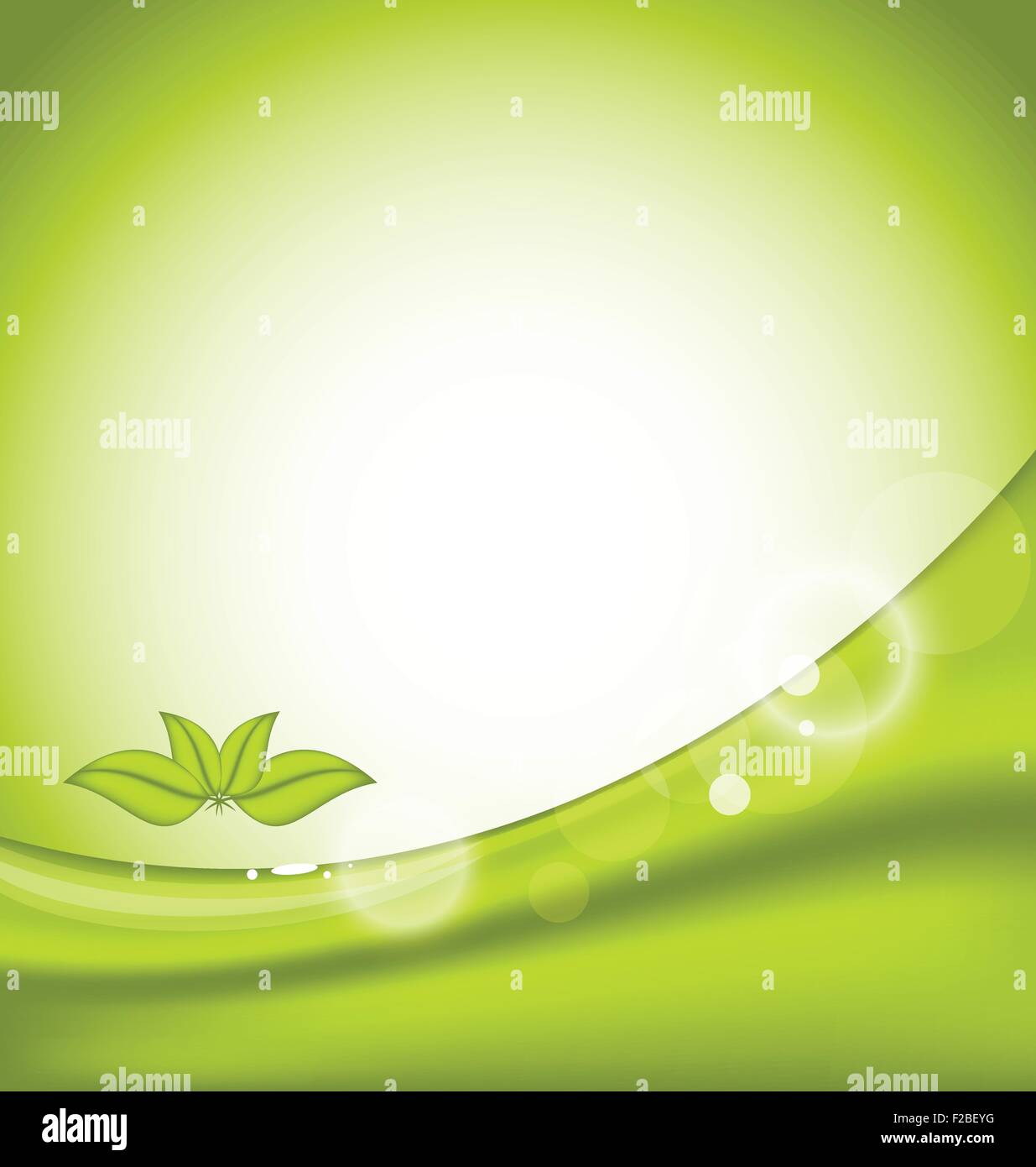 Ecology background with green leaves Stock Vector Image & Art - Alamy