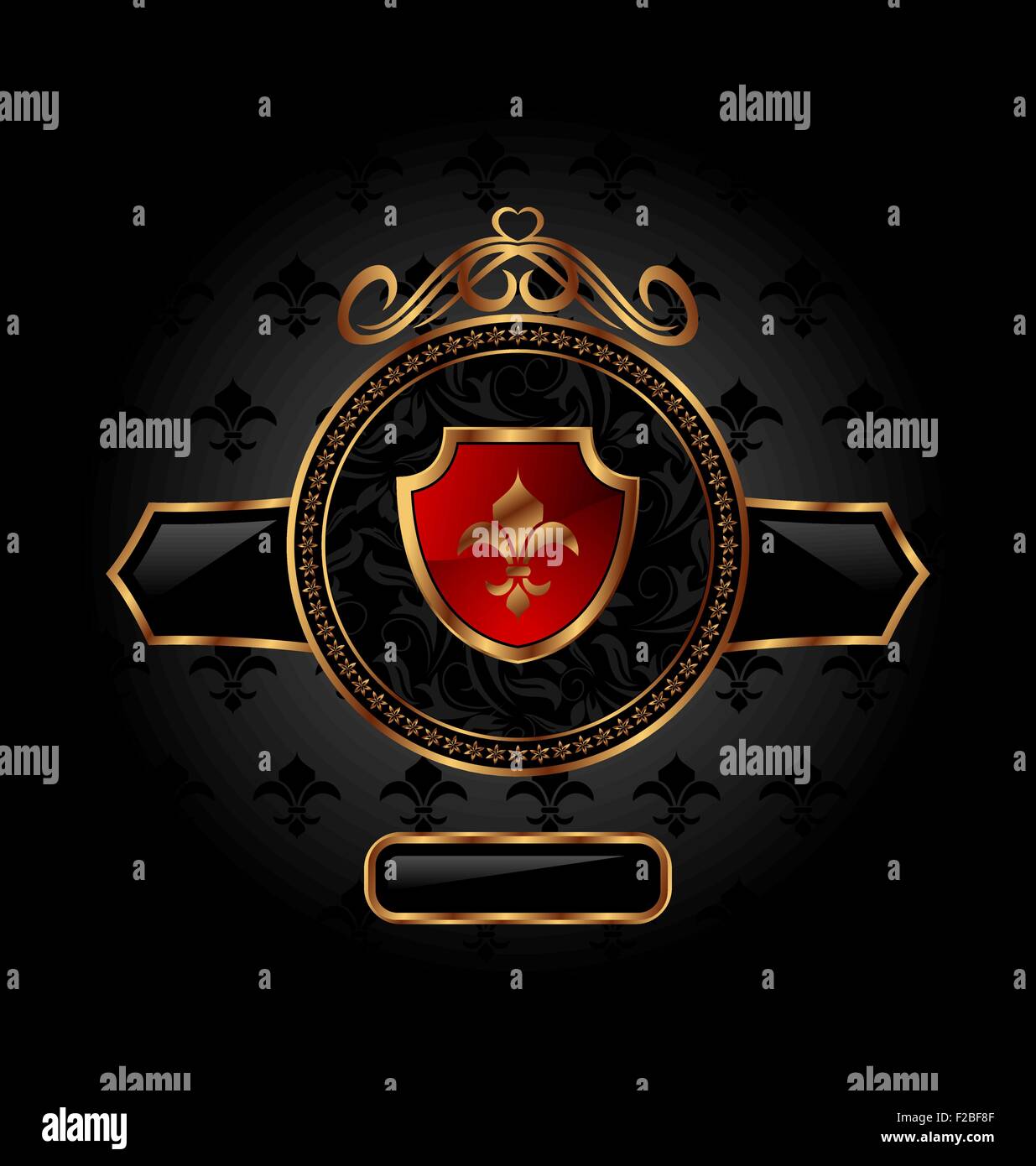 Vintage coat arms detailed Stock Vector Images - Alamy