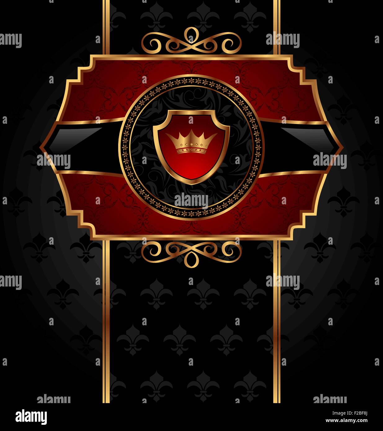 Vintage coat arms detailed Stock Vector Images - Alamy