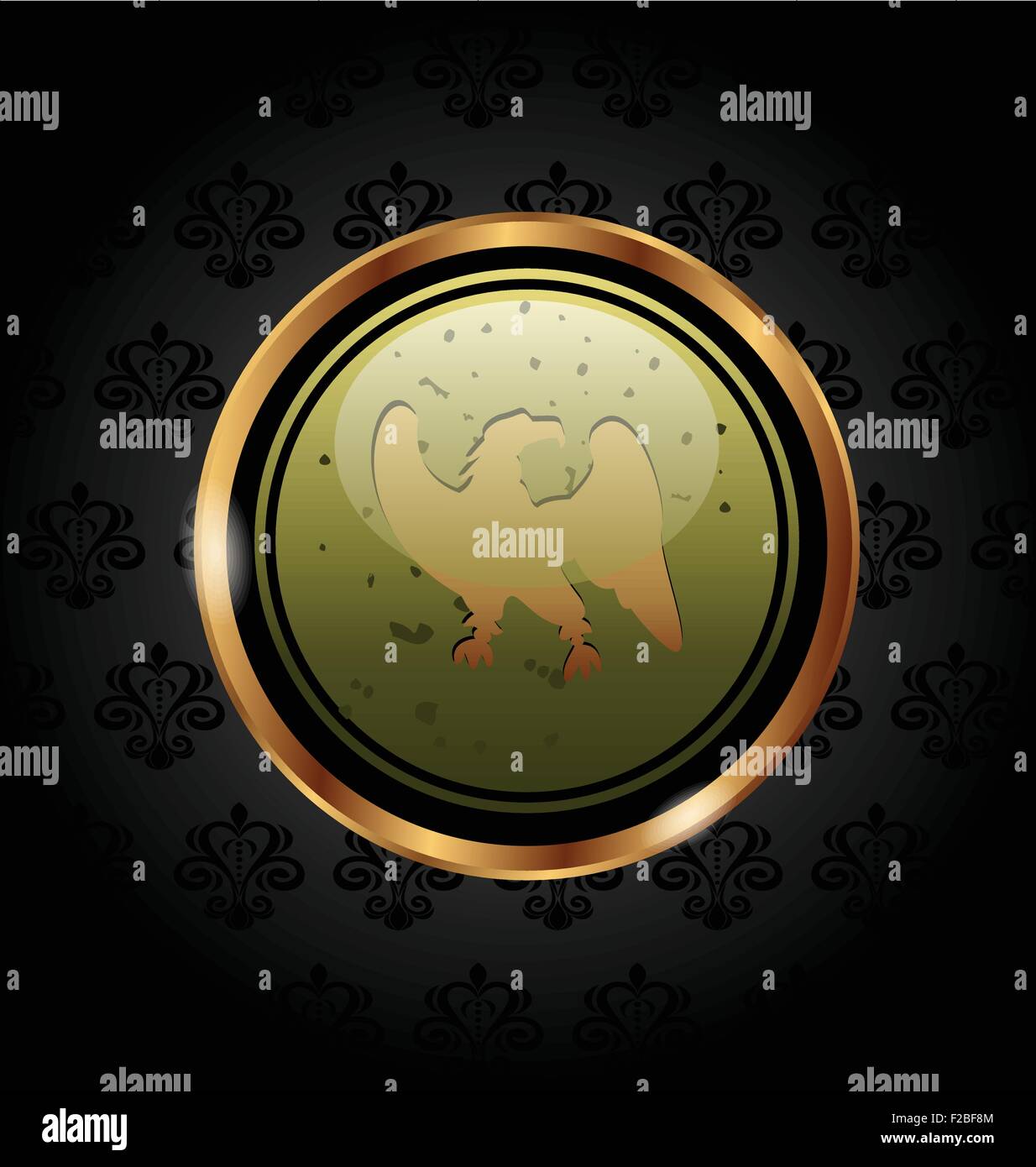 golden medallion with heraldic eagle Stock Vector Image & Art - Alamy