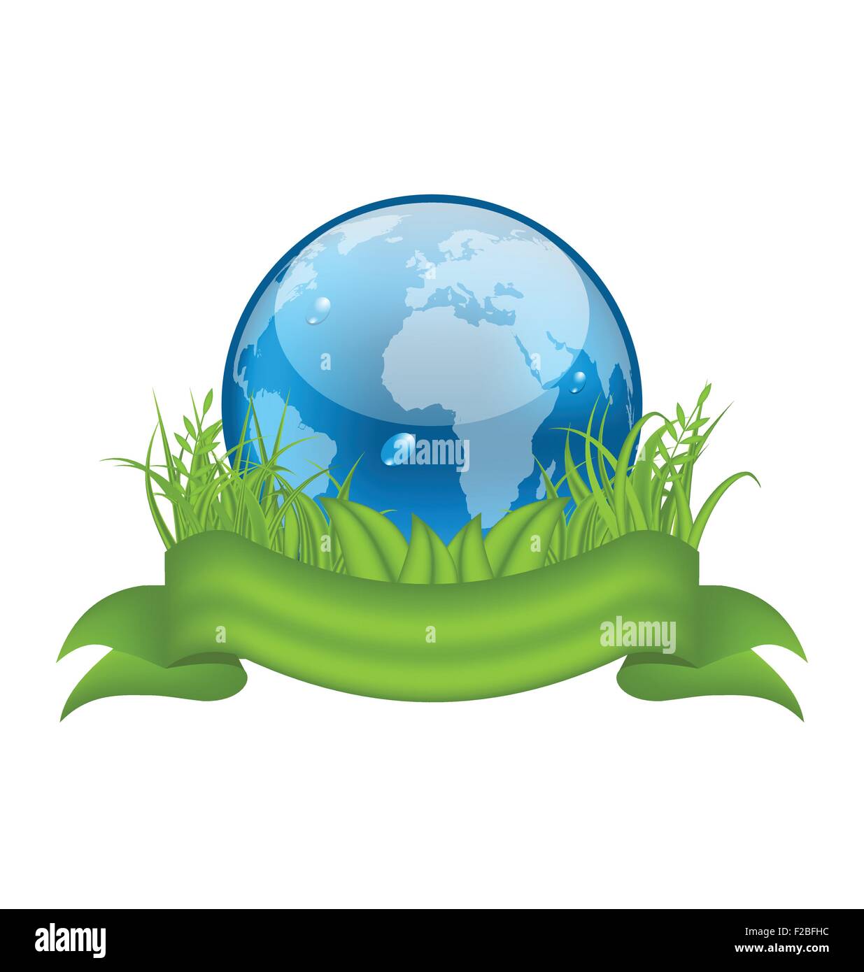 Go green life, environment symbol isolated on white background Stock ...