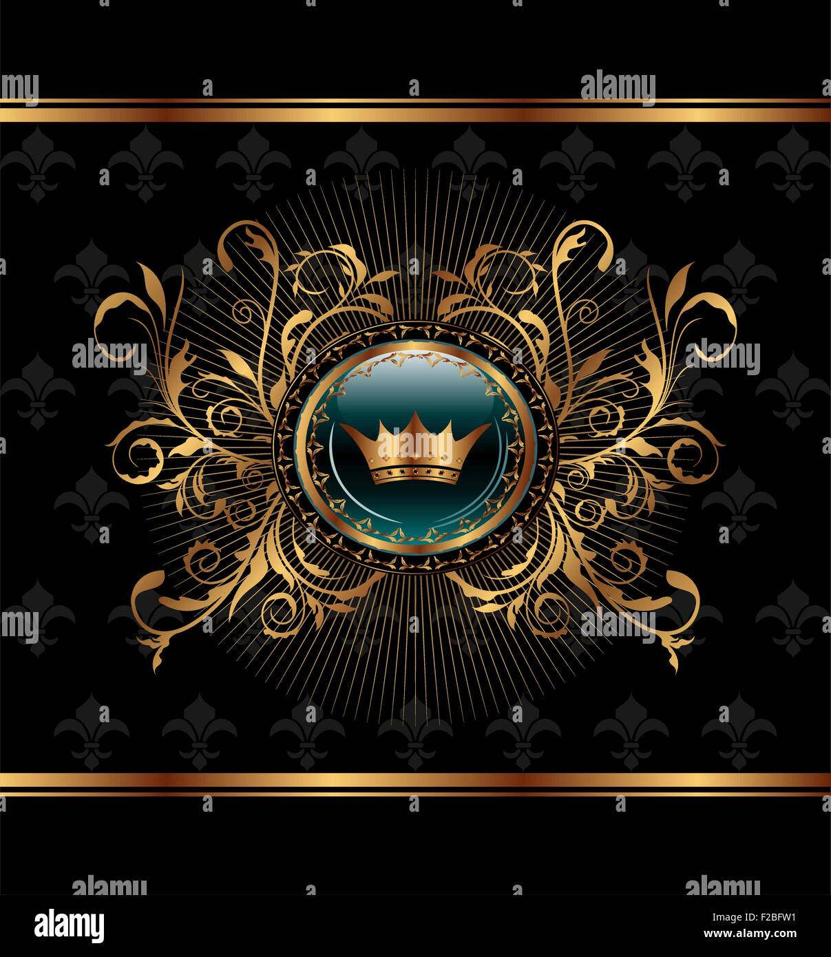 gold invitation frame Stock Vector Image & Art - Alamy