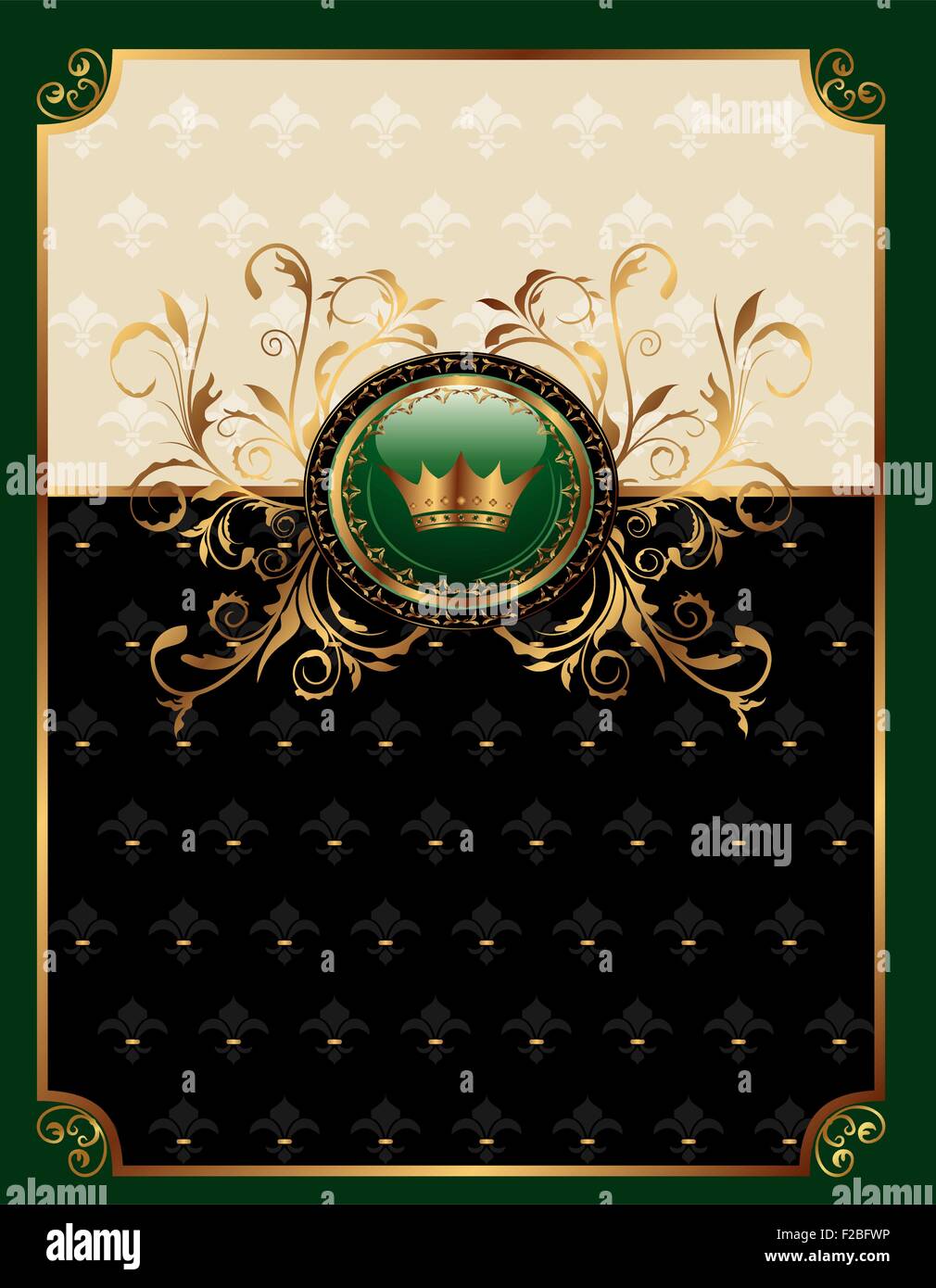 gold invitation frame or packing for elegant design Stock Vector Image ...