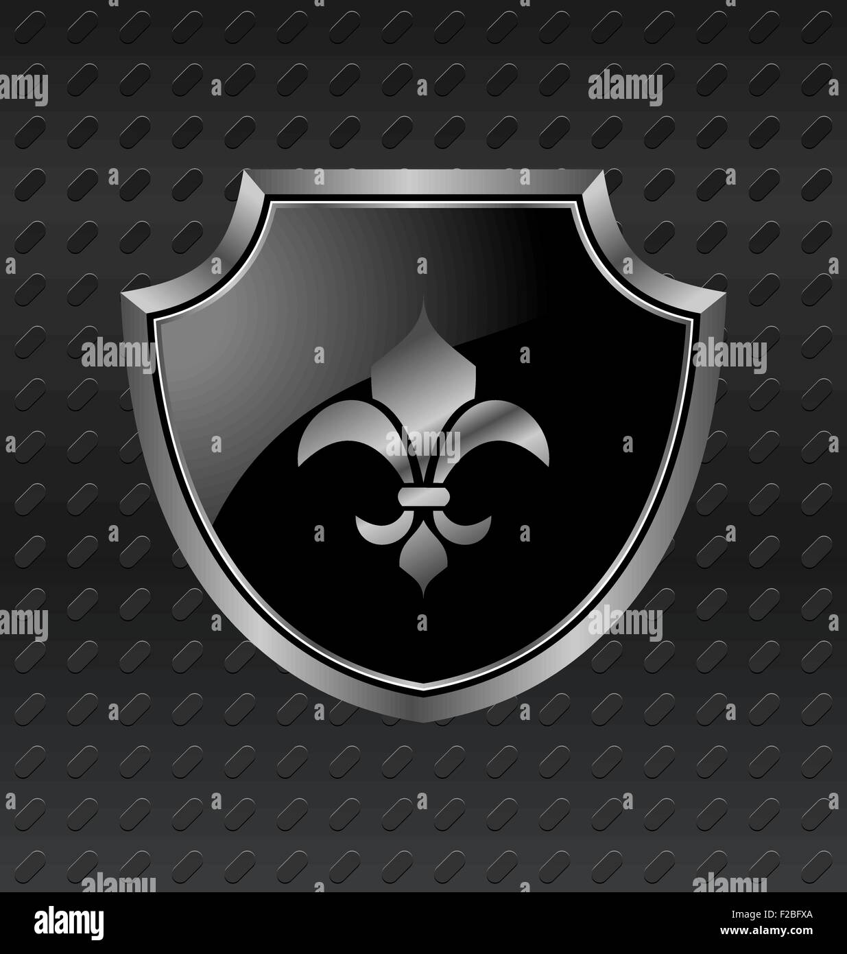Heraldic shield on metallic background Stock Vector Images - Alamy