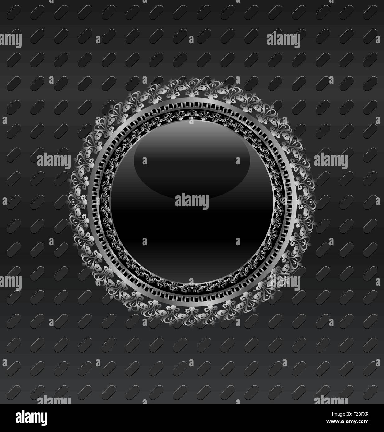 Illustration heraldic circle shield on metallic background Stock Vector ...