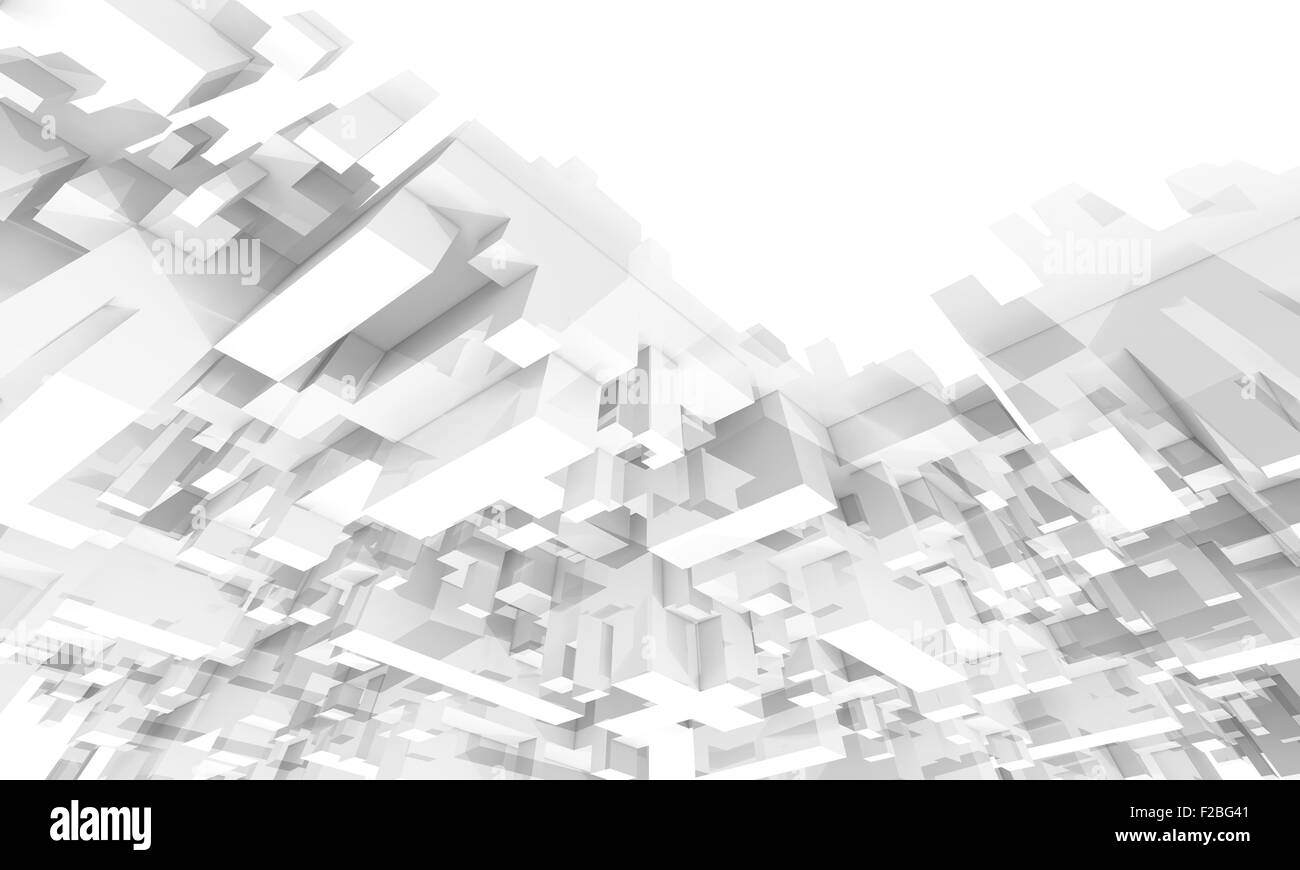 Abstract 3d geometric digital background with perspective effect Stock ...