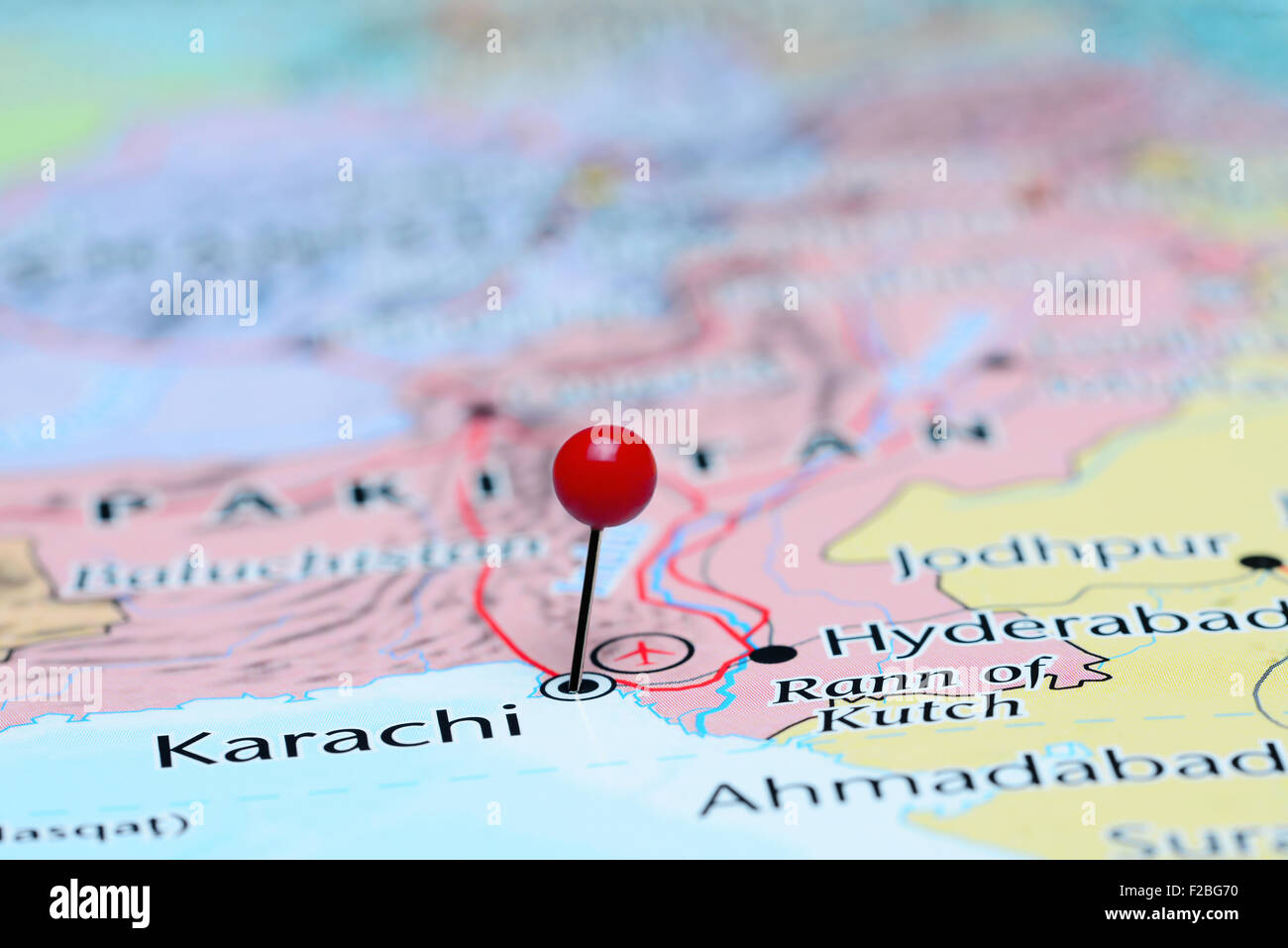 Close up karachi pakistan map hi-res stock photography and images - Alamy