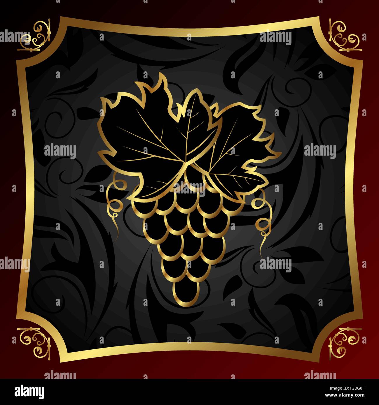 golden label for packing wine Stock Vector Image & Art - Alamy