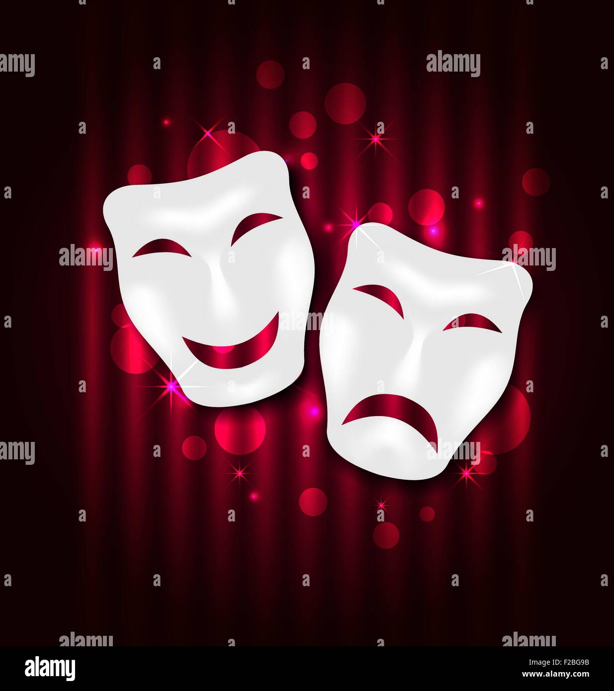Comedy and tragedy theatre masks Stock Vector Image & Art - Alamy