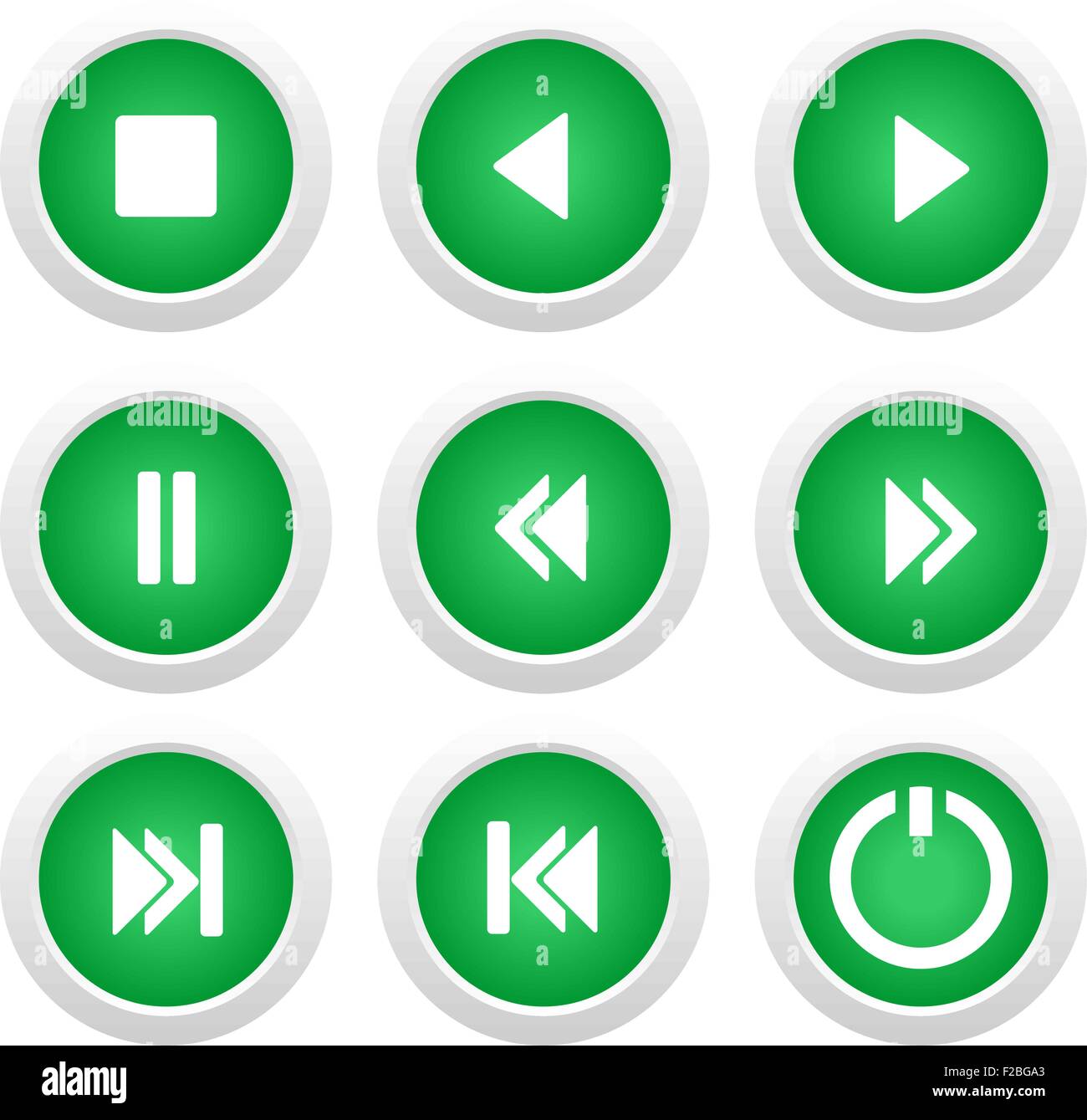 Playback buttons Stock Vector Images - Alamy